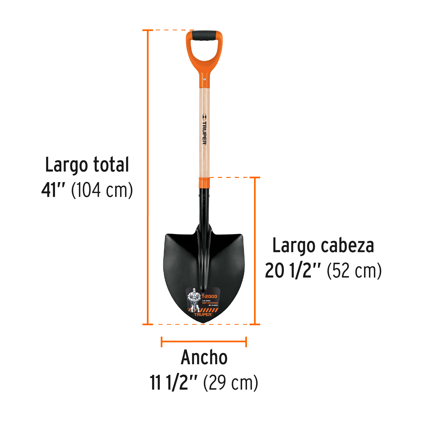 PALA PUNTA HUEVO CON MANGO PPH-P 17165 TRUPER - Yukon